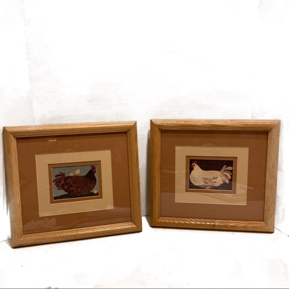 Wall Decor | Vintage Pair Of Warren Kimble Chicken Wall Pictures | Poshmark